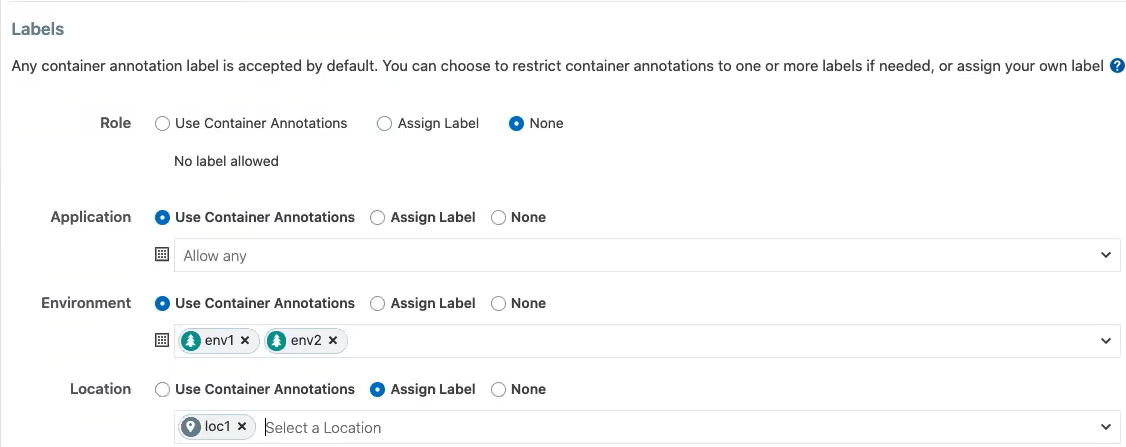 Labels Restrictions for Kubernetes Namespaces